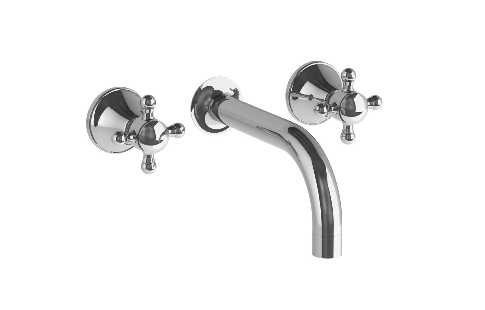 SYDNEY WALL MOUNTED 3 HOLE LAVATORY SET WITH CROSS HANDLE - O'NEIL RUPPEL